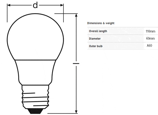 Osram Parathom CLASSIC A60 advanced 8,5-60W827 FR E27 Osram Parathom CLASSIC A60 advanced 8,5-60W827 FR E27